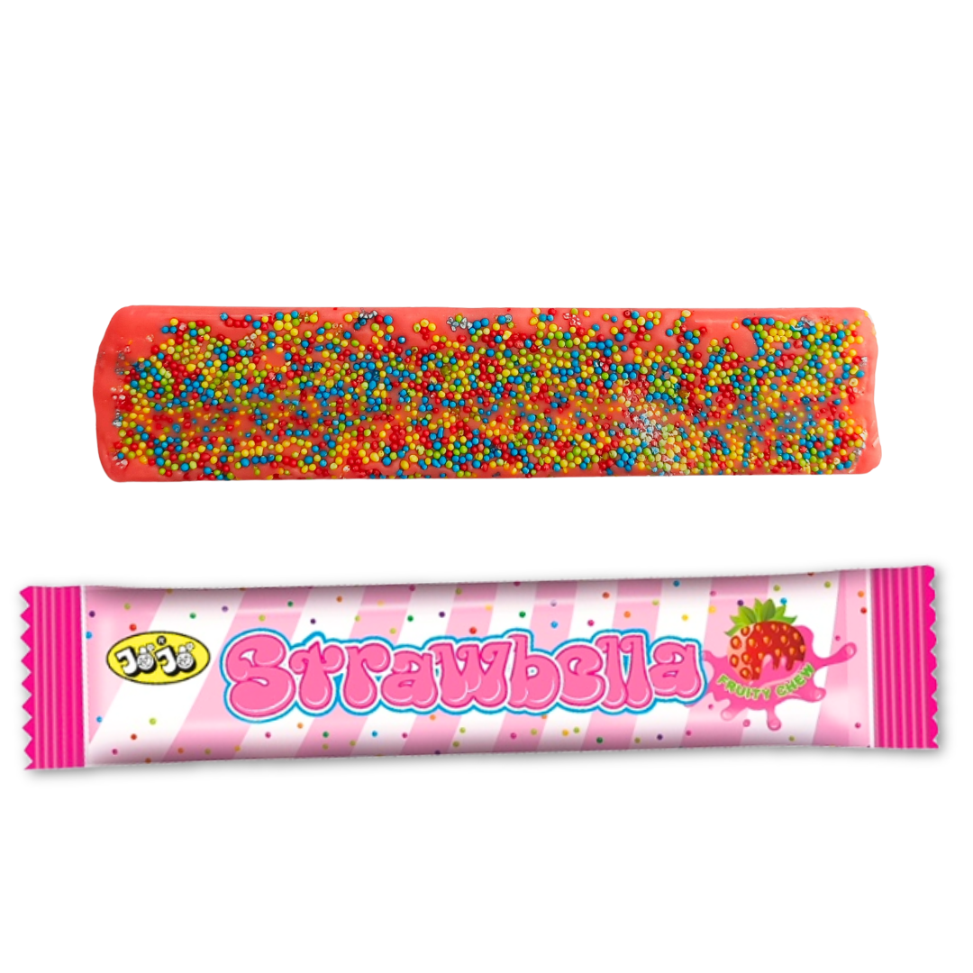 American Continental Strawbella Chew Bar 24x25g – Candycrave