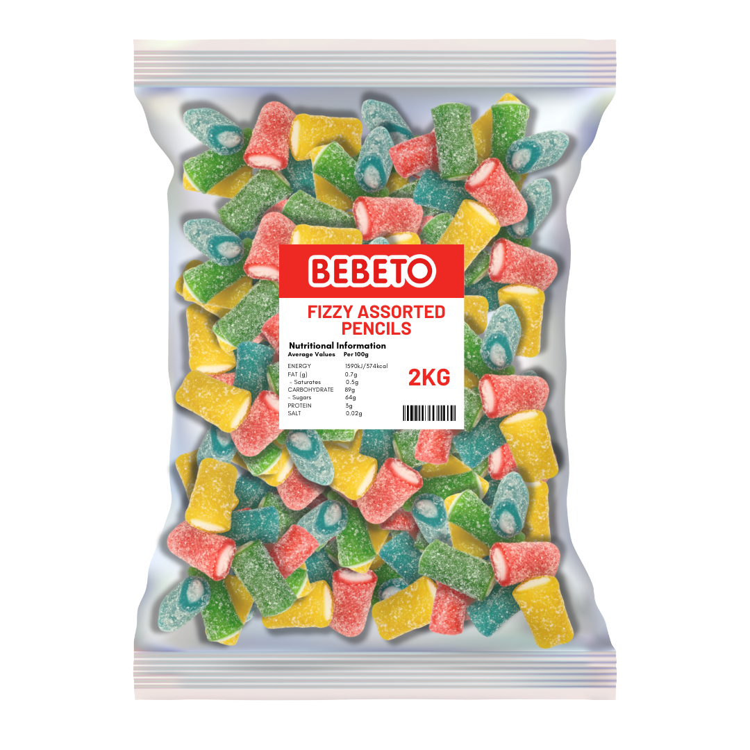 Bebeto Fizzy Assorted Pencil 2Kg – Candycrave