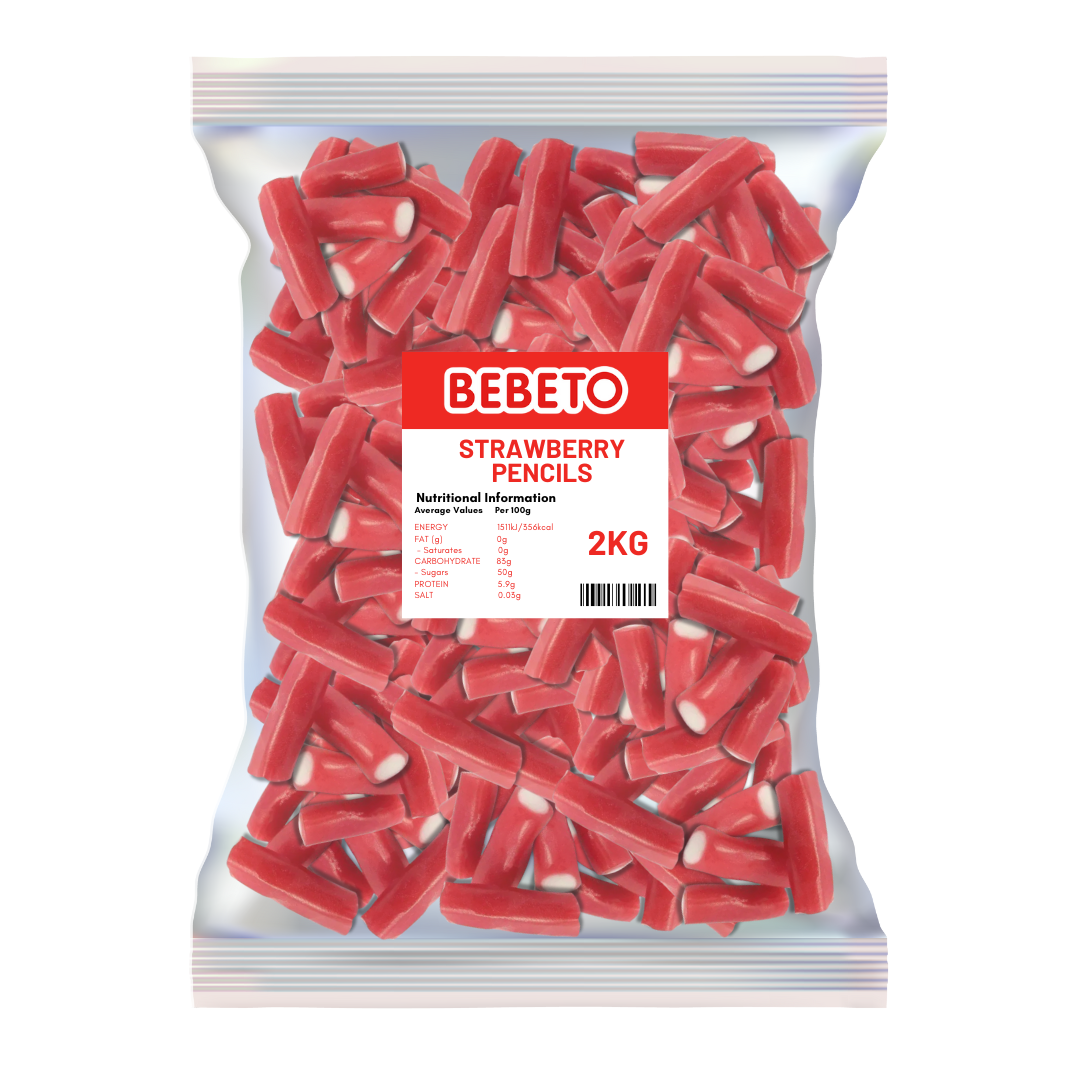 Bebeto Strawberry Pencils 2Kg – Candycrave