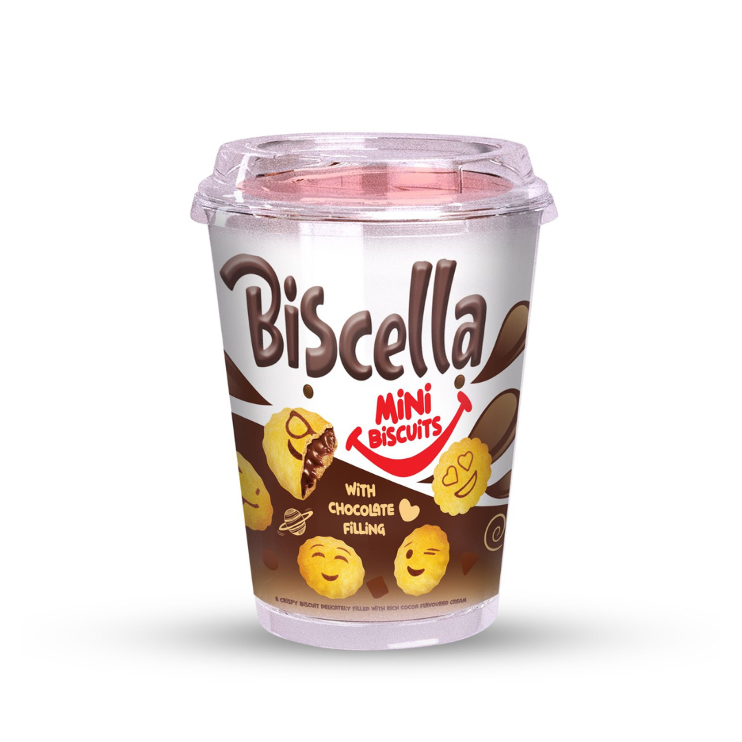 Biscella Chocolate Filled Mini Biscuit 12x125g – Candycrave