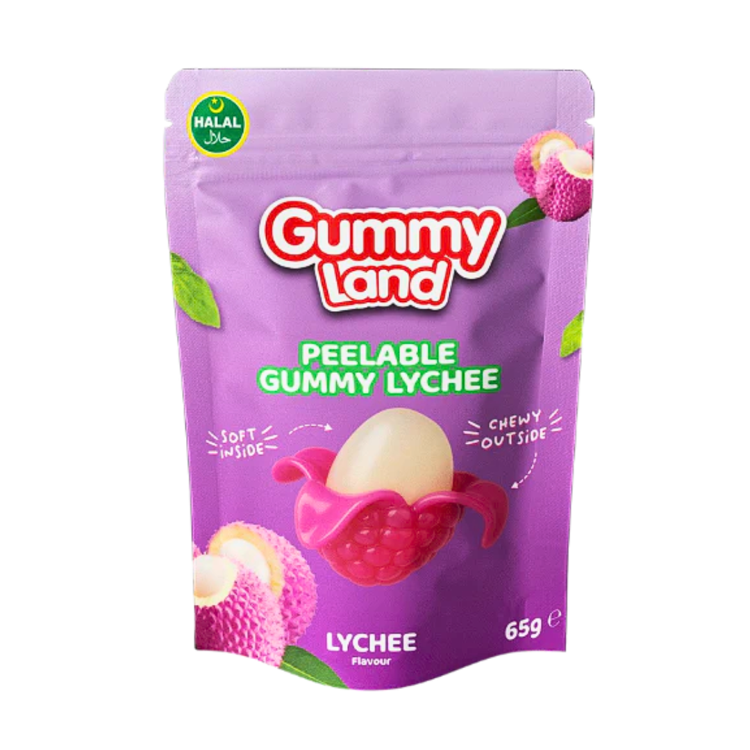 Gummy Land Peelable Lychee 12x65g – Candycrave