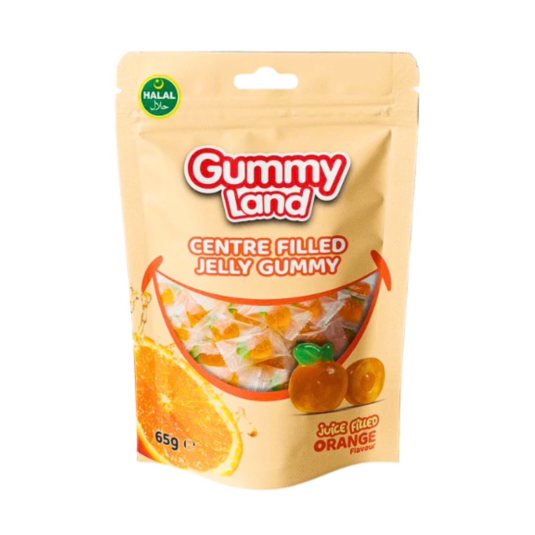Gummy Land Jelly Filled Orange 12x65g – Candycrave