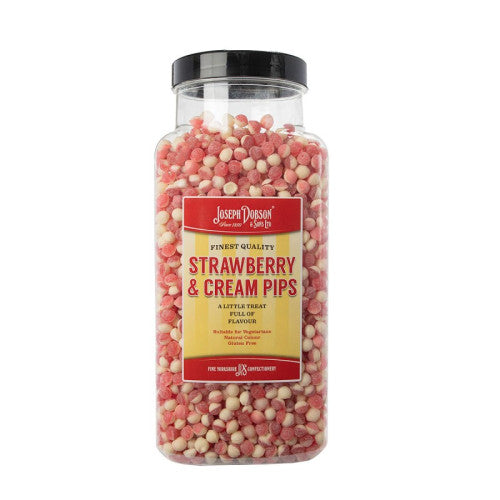 Dobson Strawberry & Cream Pips 2.72kg Jar – Candycrave