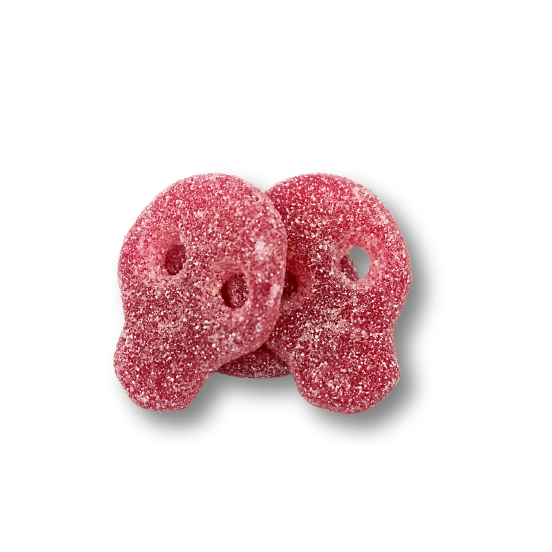 Candycrave Vegan Fizzy Red Skulls: Sour, Chewy Skull Sweets