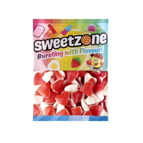 Sweetzone Strawberry and Cream Hearts 1kg | Halal Heart Shaped Sweets ...