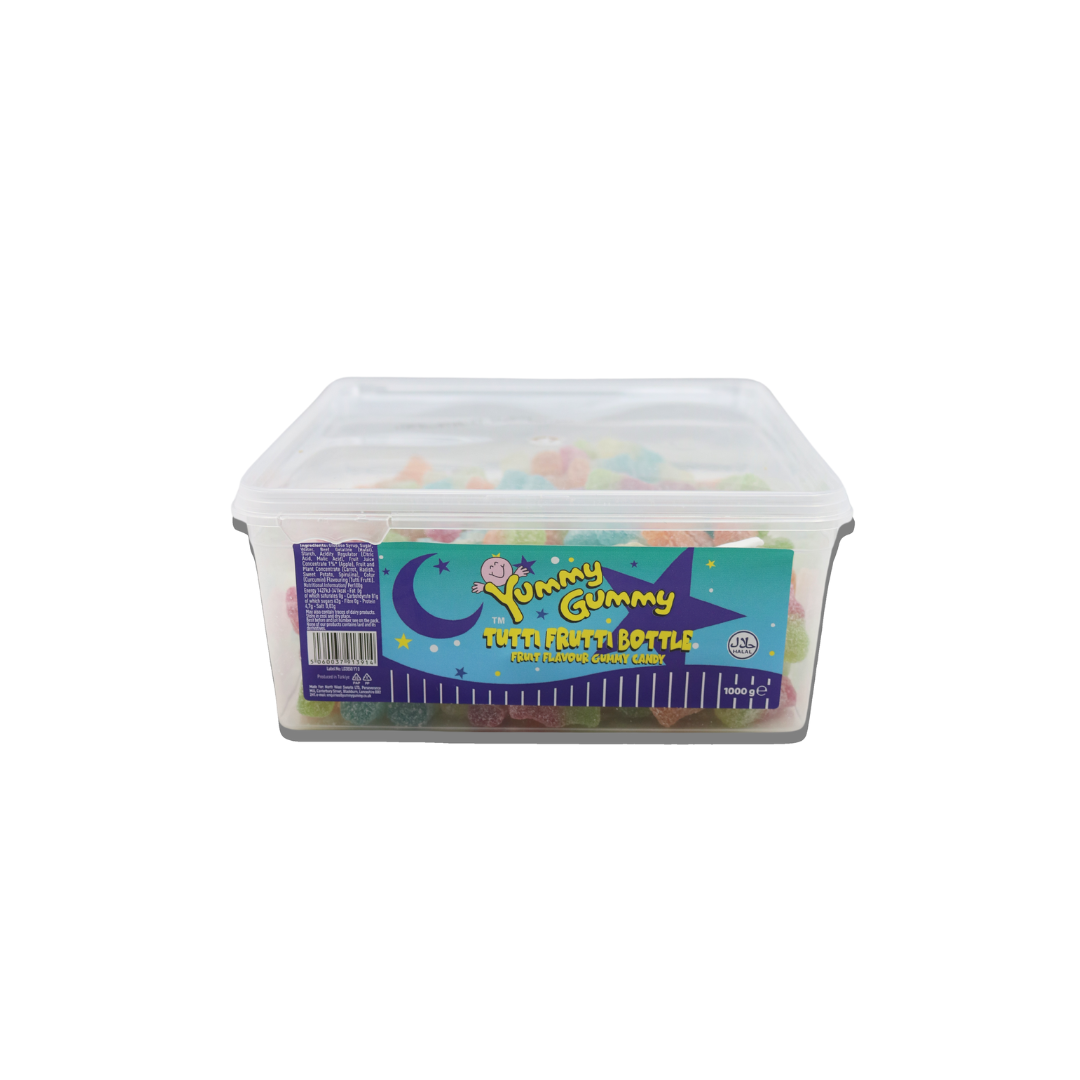 Yummy Gummy Fizzy Tutti Frutti Bottle 1000g Tub – Candycrave